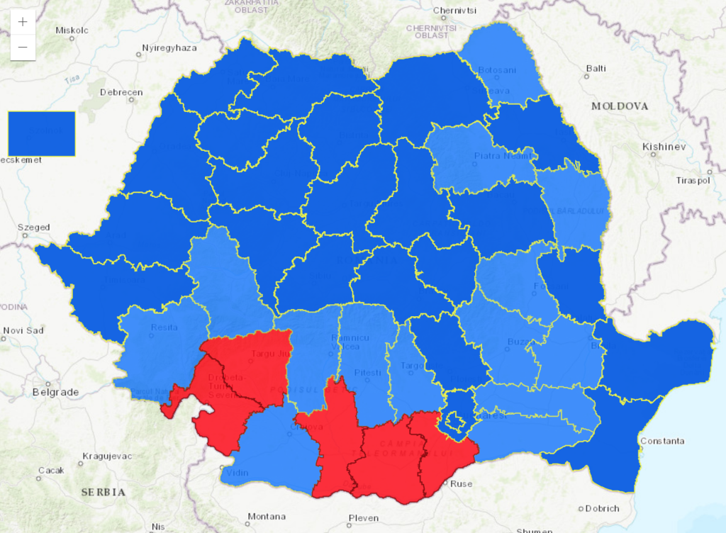 Harta electorală a României. Cele 5 județe în care a câștigat Dăncilă ...
