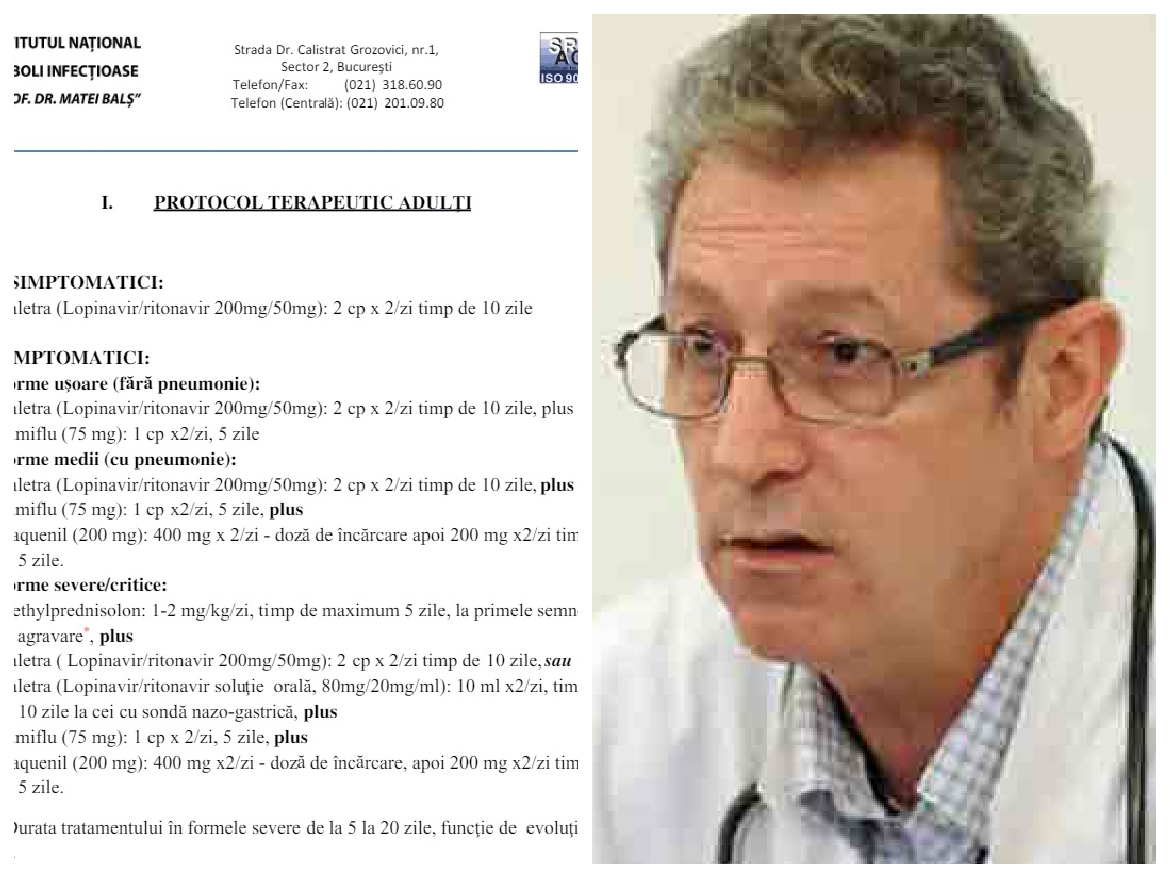 DOCUMENT. Cele 4 medicamente folosite de Institutul "Matei Balș", cu ...