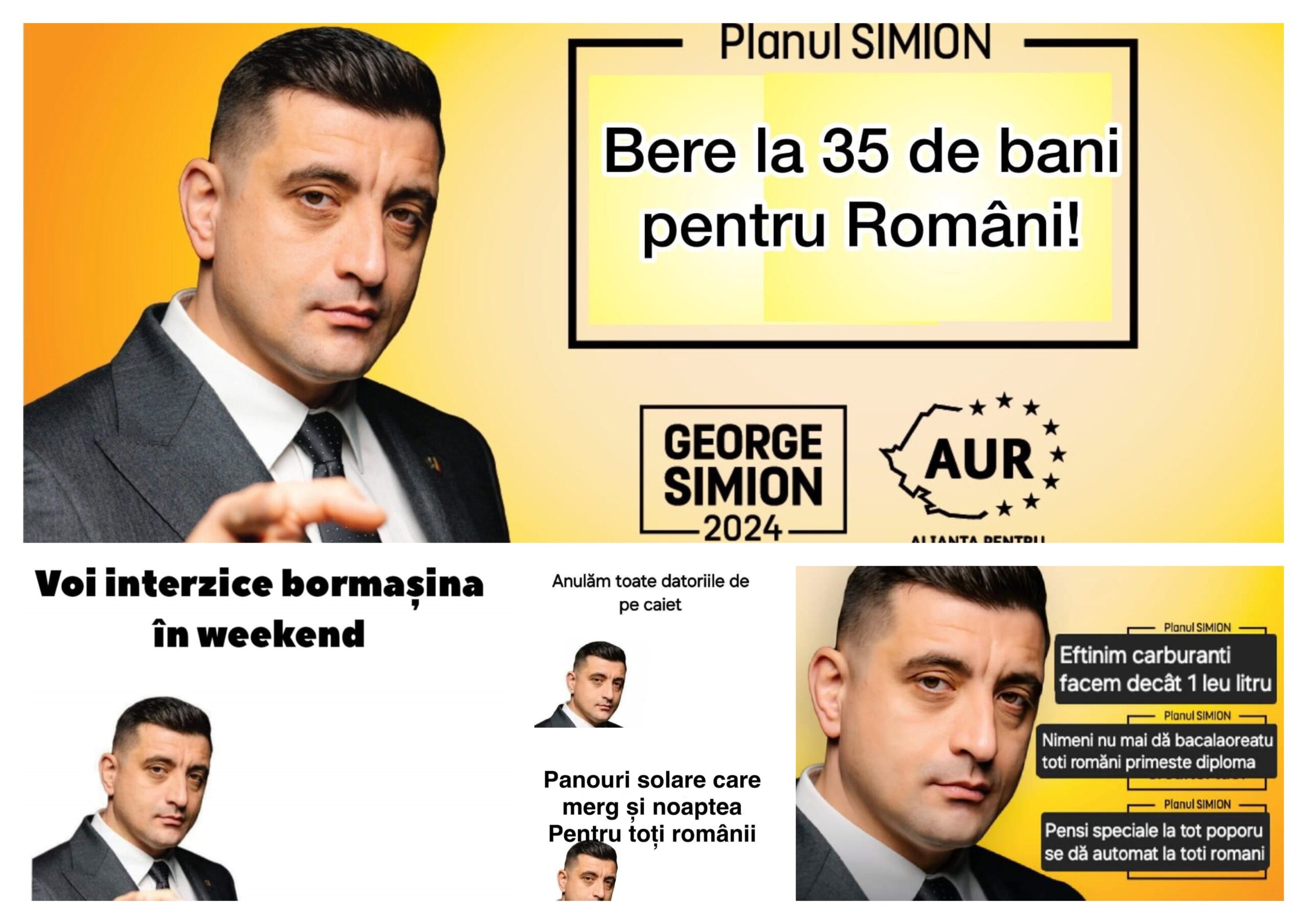 „Bere la 35 de bani pentru români!“, „Renovăm tunelurile dacice!“, „Anulăm toate datoriile de pe ...