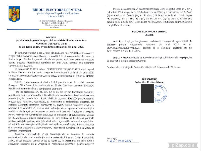 DOCUMENT. Decizia BEC în cazul Călin Georgescu: "A încălcat obligația ...